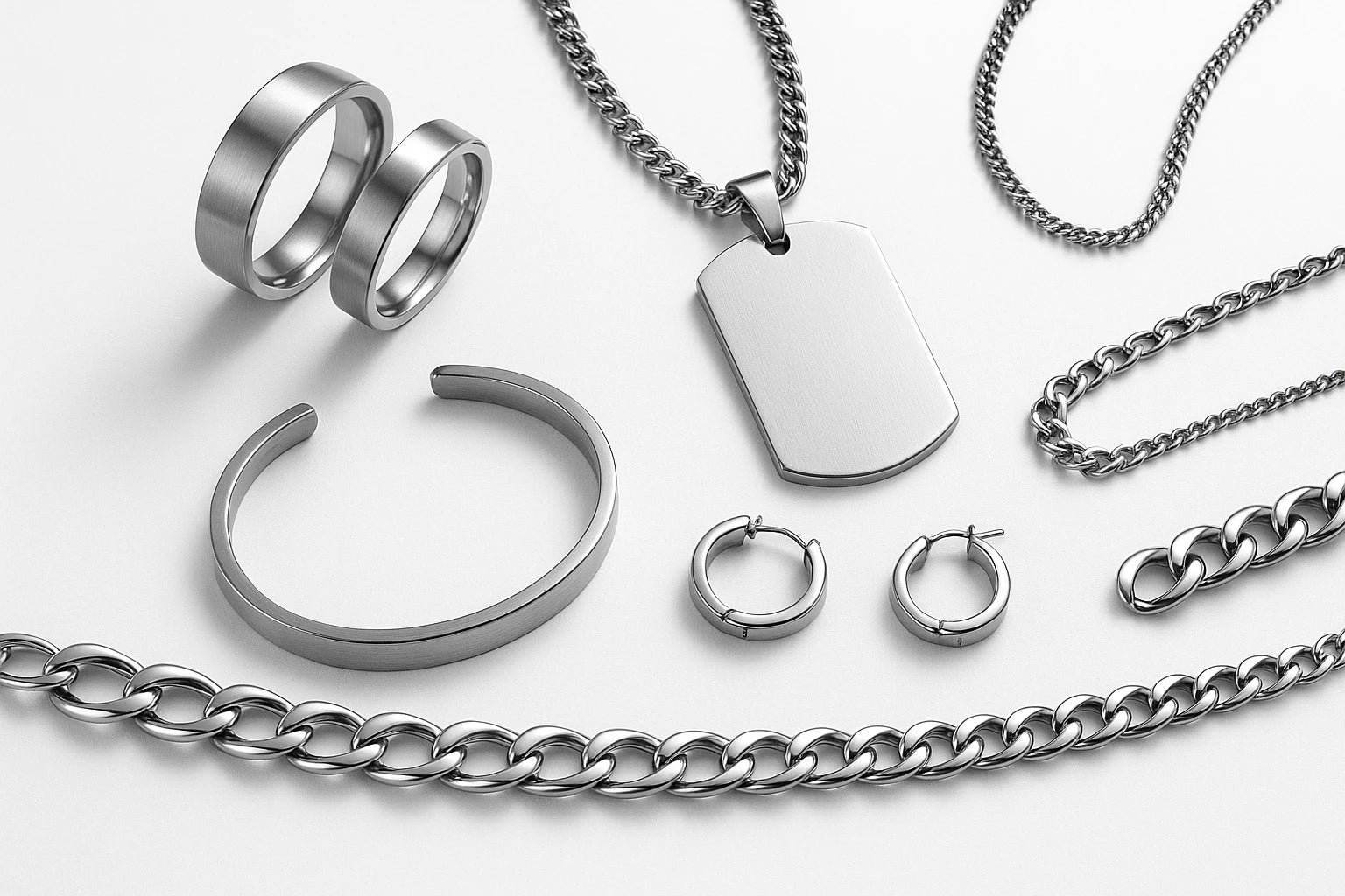 Alle Sieraden – Staal, Titanium & 925 Zilver Uniseks – Aramat Jewels